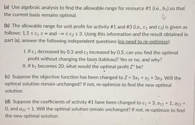 Solved Consider The Following Linear Programming Problem P 