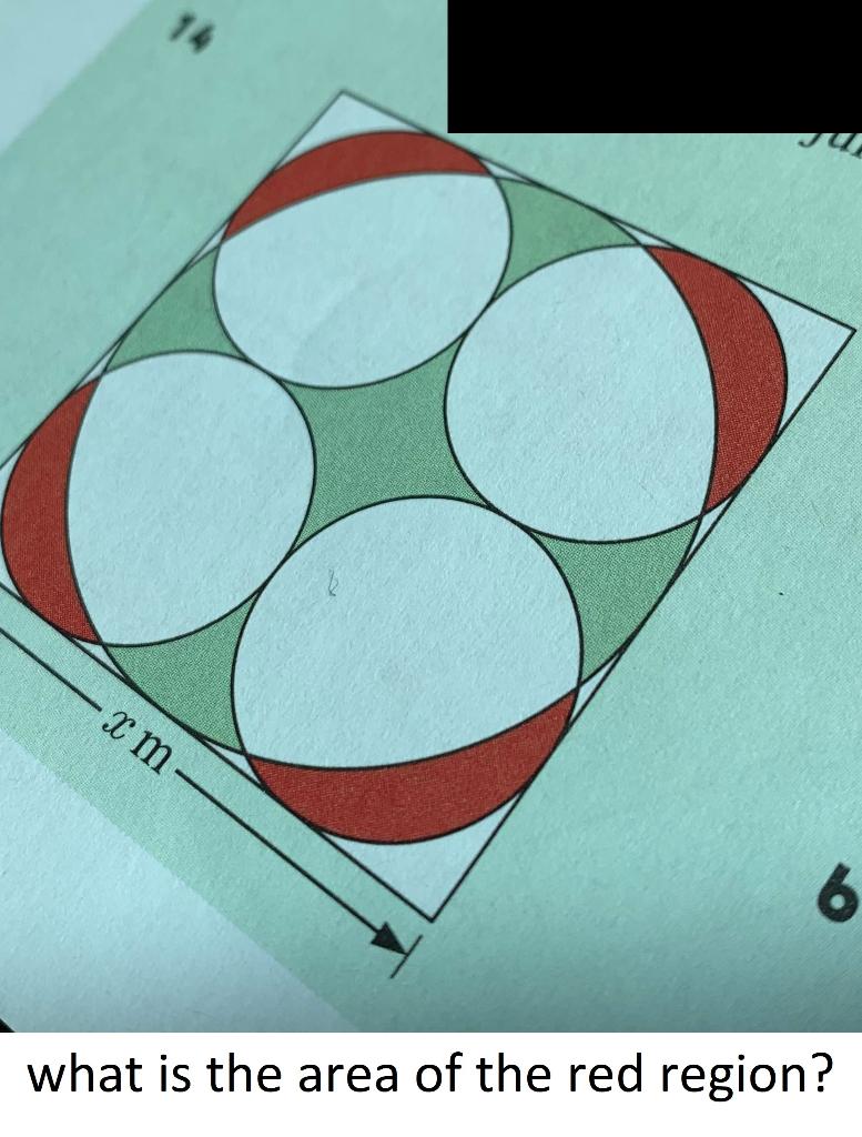 Solved 14 x m 6 what is the area of the red region? | Chegg.com
