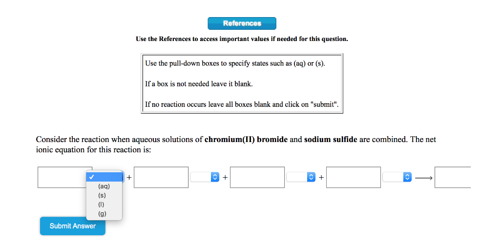 Solved References Use the References to access important | Chegg.com