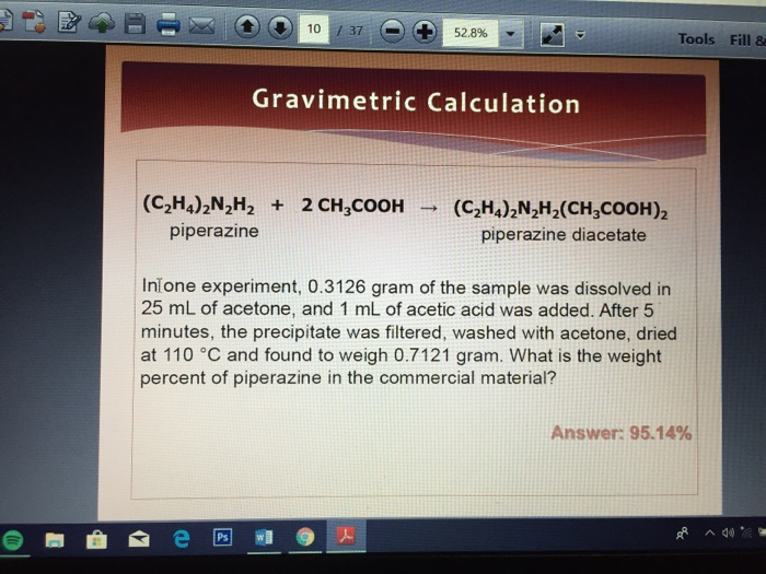 Solved Gravimetric Calculation Sample Exercise #1: The | Chegg.com