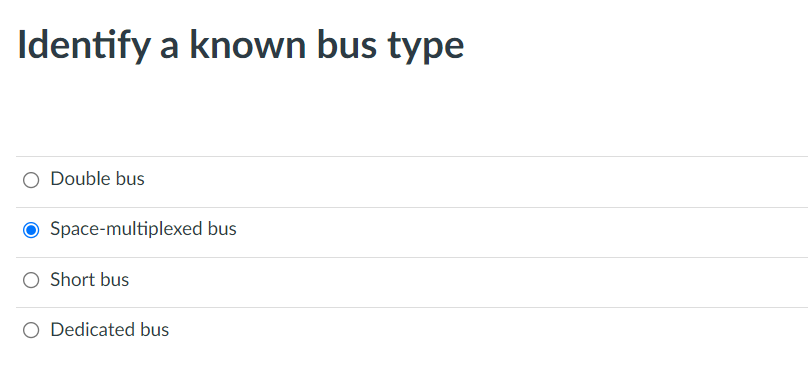 Solved Identify a known bus type O Double bus | Chegg.com