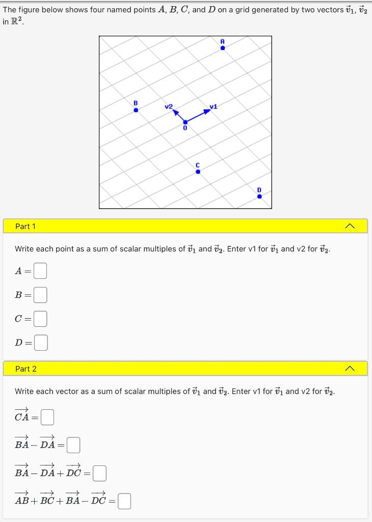 Solved The figure below shows four named points A,B,C, and D | Chegg.com