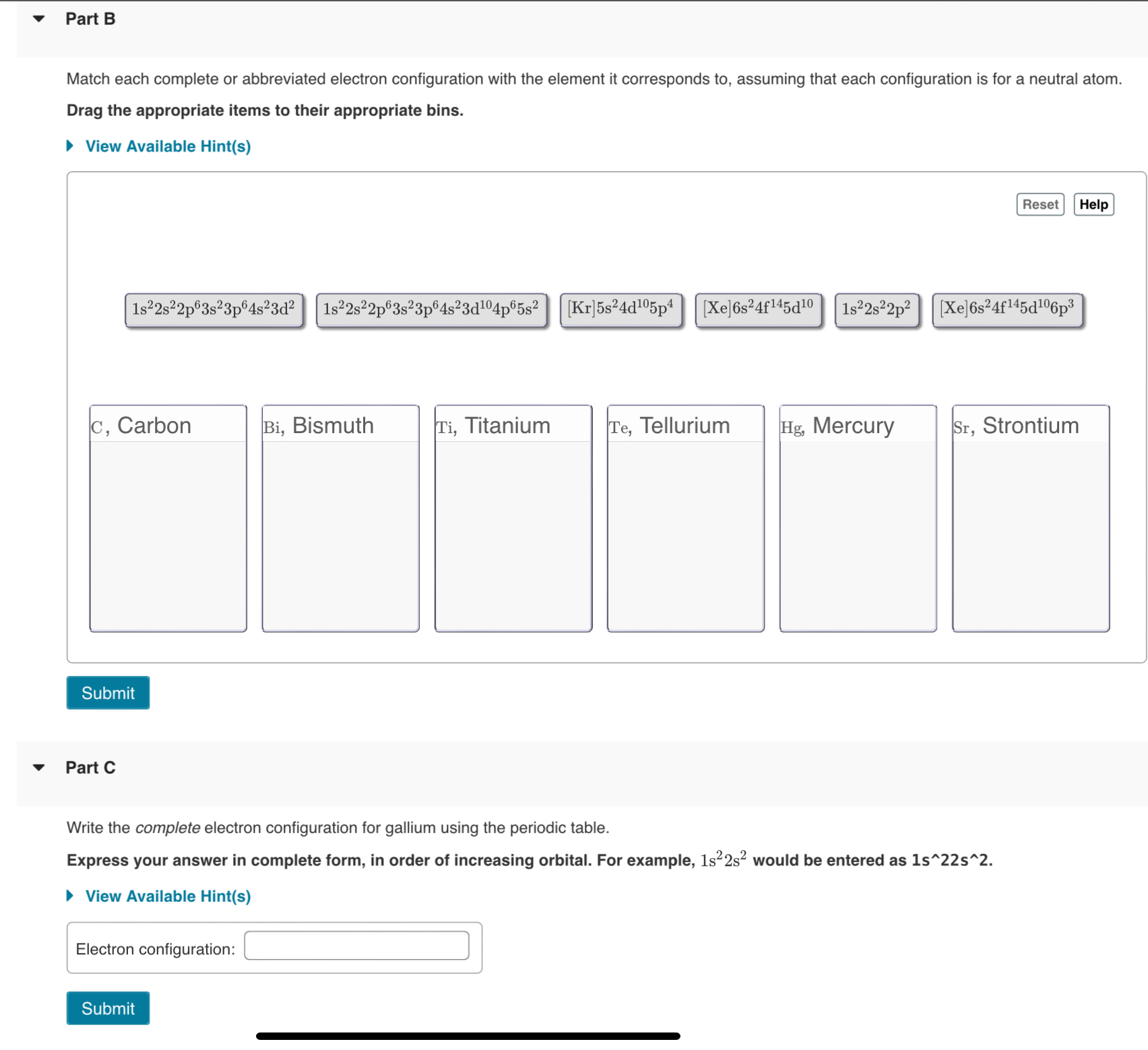 Solved Match each complete or abbreviated electron | Chegg.com