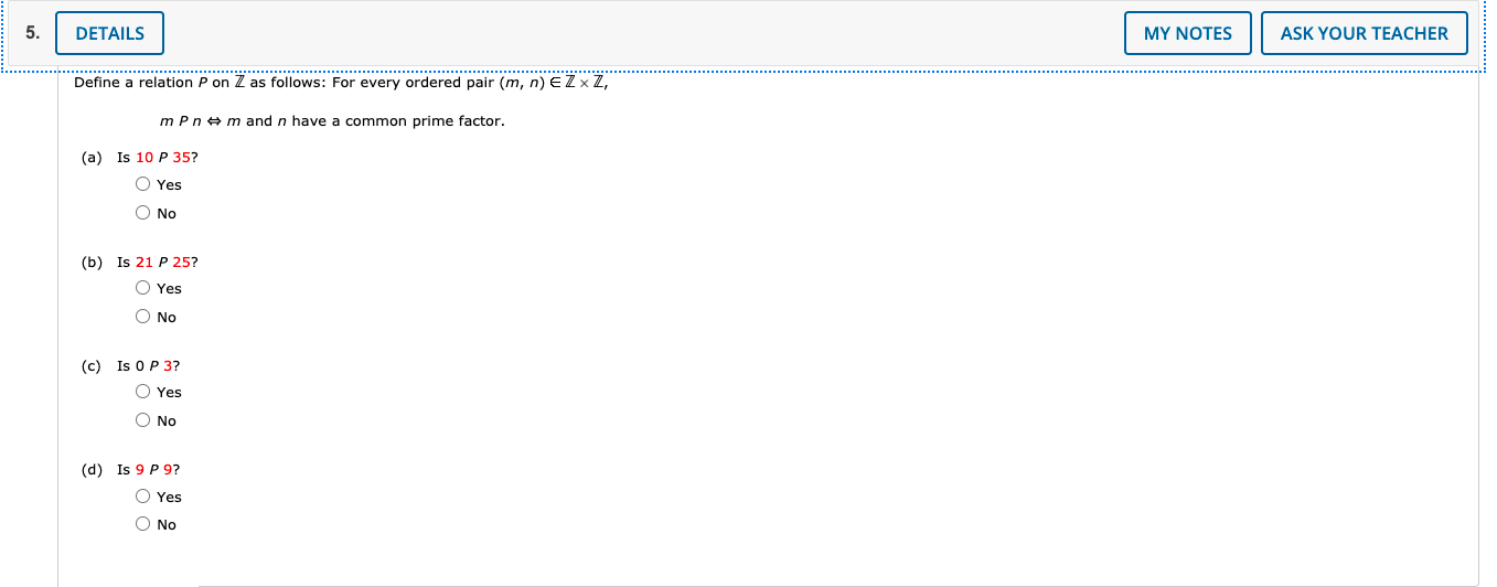 Solved 5. DETAILS MY NOTES ASK YOUR TEACHER Define a | Chegg.com