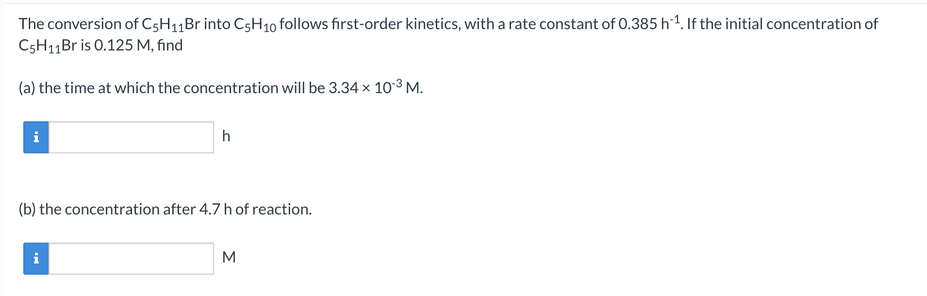 Solved The conversion of C5H11Br into C5H10 follows | Chegg.com