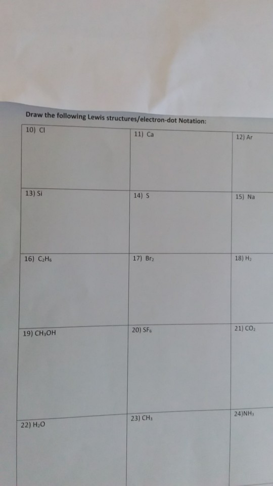 Solved Draw the following Lewis structures/electron-dot | Chegg.com