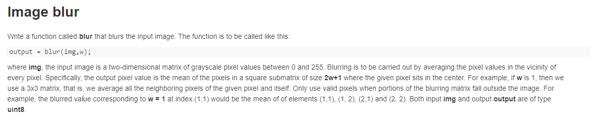 Solved Image blur Write a function called blur that blurs | Chegg.com