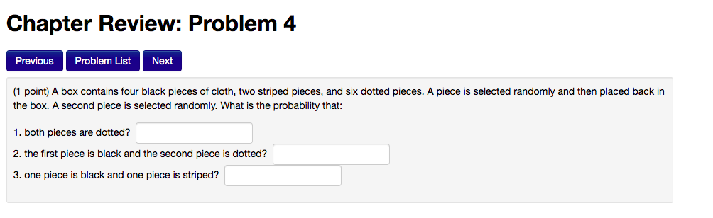 Solved Chapter Review: Problem 4 Previous Problem List Next | Chegg.com