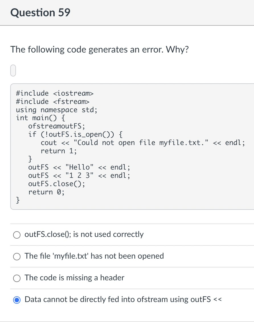 Solved Question 61 Which XXX will result in a destructor | Chegg.com