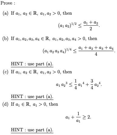 Solved Prove : (a) If a1, a2 ∈ R, a1, a2 > 0, then (a1 a2) | Chegg.com