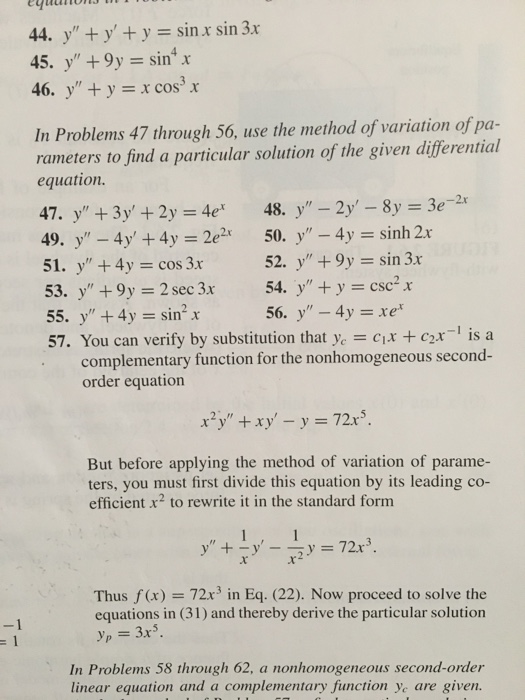 Solved Differential equation problem on number 51. A step by | Chegg.com