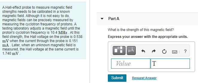 Solved Part A A Hall-effect probe to measure magnetic field | Chegg.com