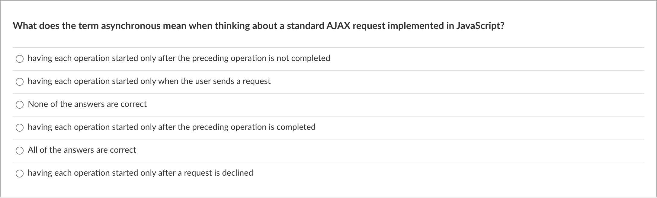 Solved What does the term asynchronous mean when thinking | Chegg.com
