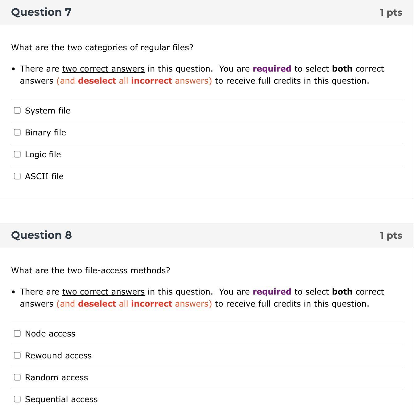 Solved What are the two categories of regular files? - There | Chegg.com