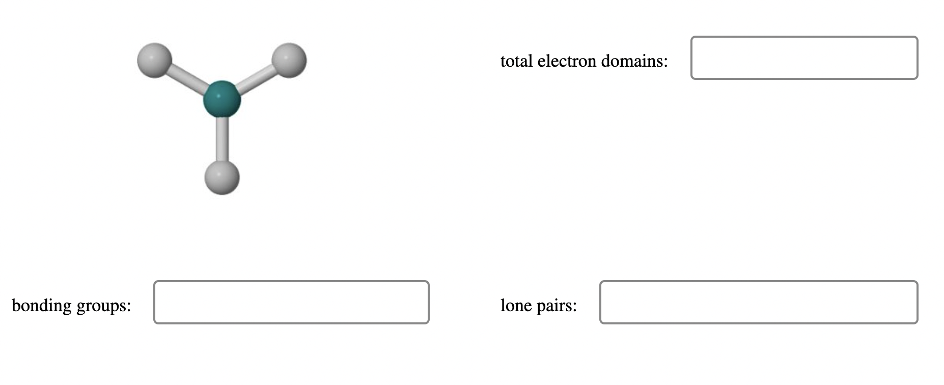 Solved For each of these molecular geometries, think about | Chegg.com