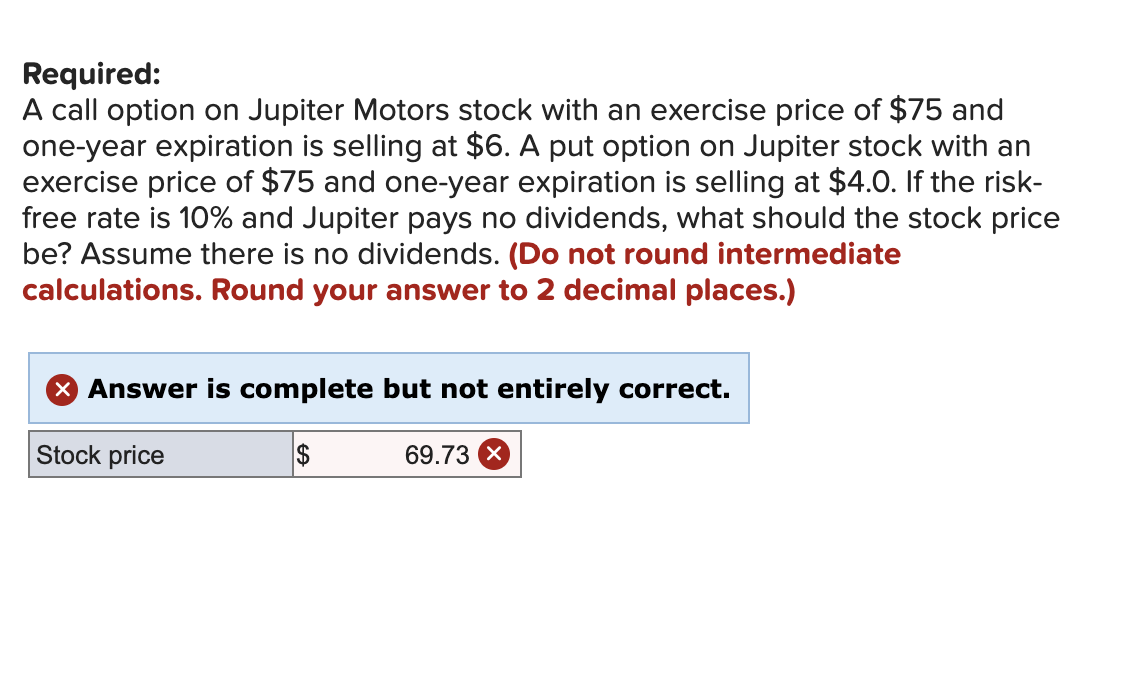 Solved Required: A call option on Jupiter Motors stock with | Chegg.com