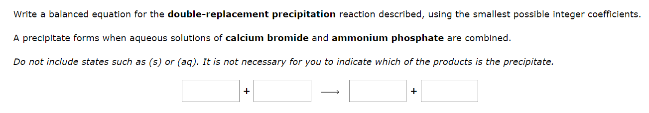 Solved Write a balanced equation for the double-replacement | Chegg.com