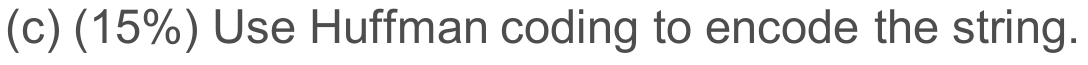 Solved 1. Find the shortest encoded bit string of the | Chegg.com