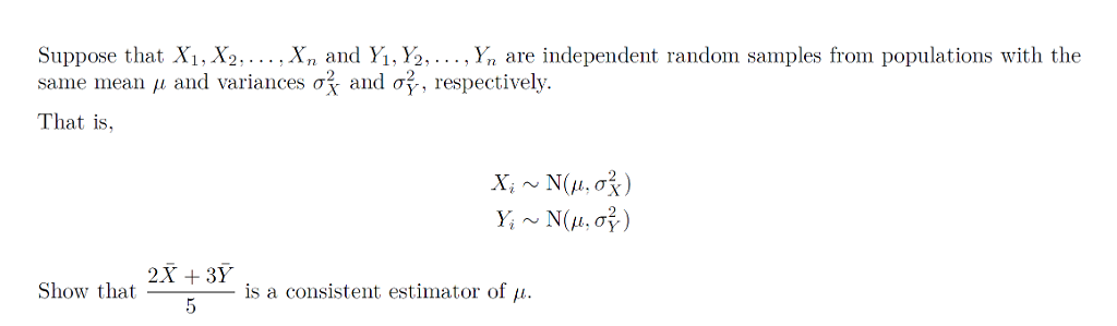 Solved Suppose that X1, X2,.... Xn and Y1, Y2,.... Yn are | Chegg.com