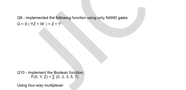 Solved Q8 - implemented the following function using only | Chegg.com