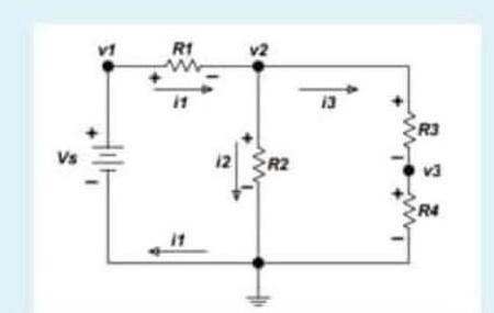 Solved Refer to the figure below. If Vs= 5V, R1= 1kohms, R2= | Chegg.com
