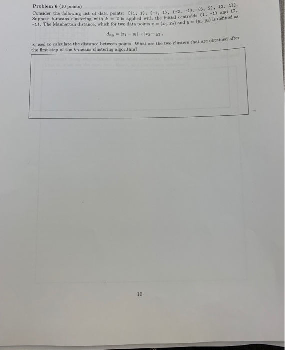 Solved Problem 6 (10 points) Consider the following list of | Chegg.com