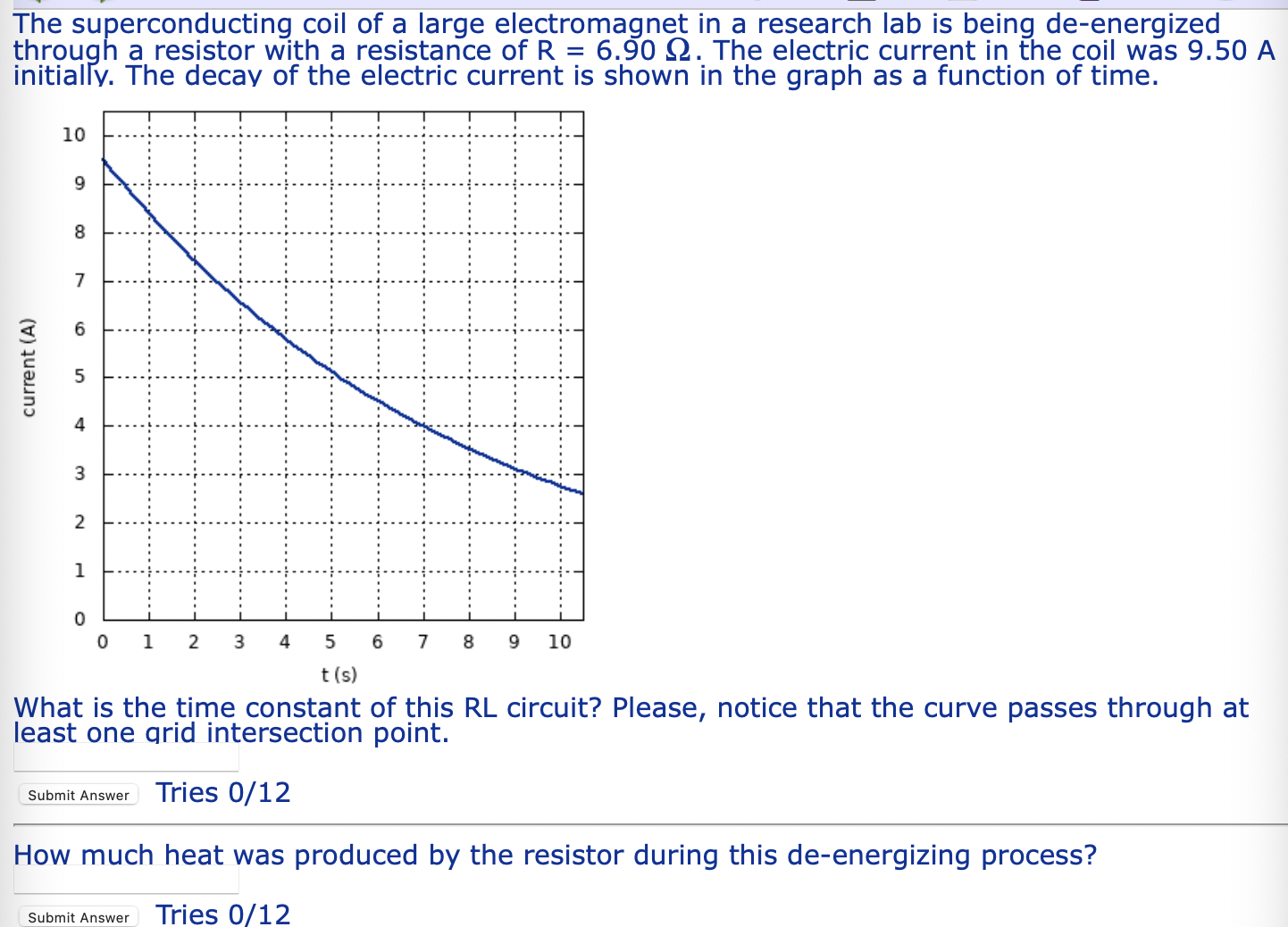 Solved The superconducting coil of a large electromagnet in | Chegg.com