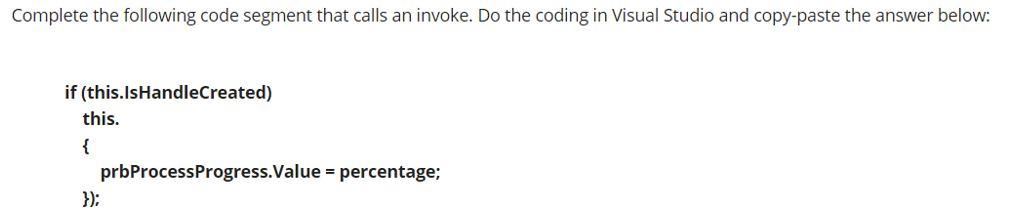 Solved Complete the following code segment that calls an | Chegg.com