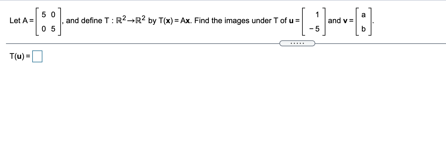 Solved 50 a Let A= [0:1 ] and define T: R2-R2 by T(x) = Ax. | Chegg.com