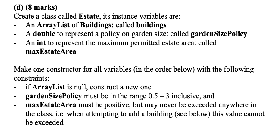 Solved ver parts (a) to (d) with solutions coded in Java, | Chegg.com