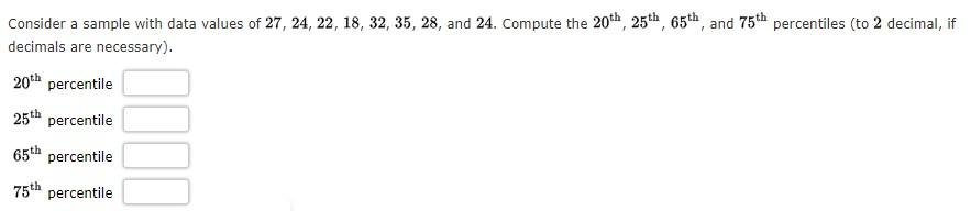 Solved Consider a sample with data values of | Chegg.com