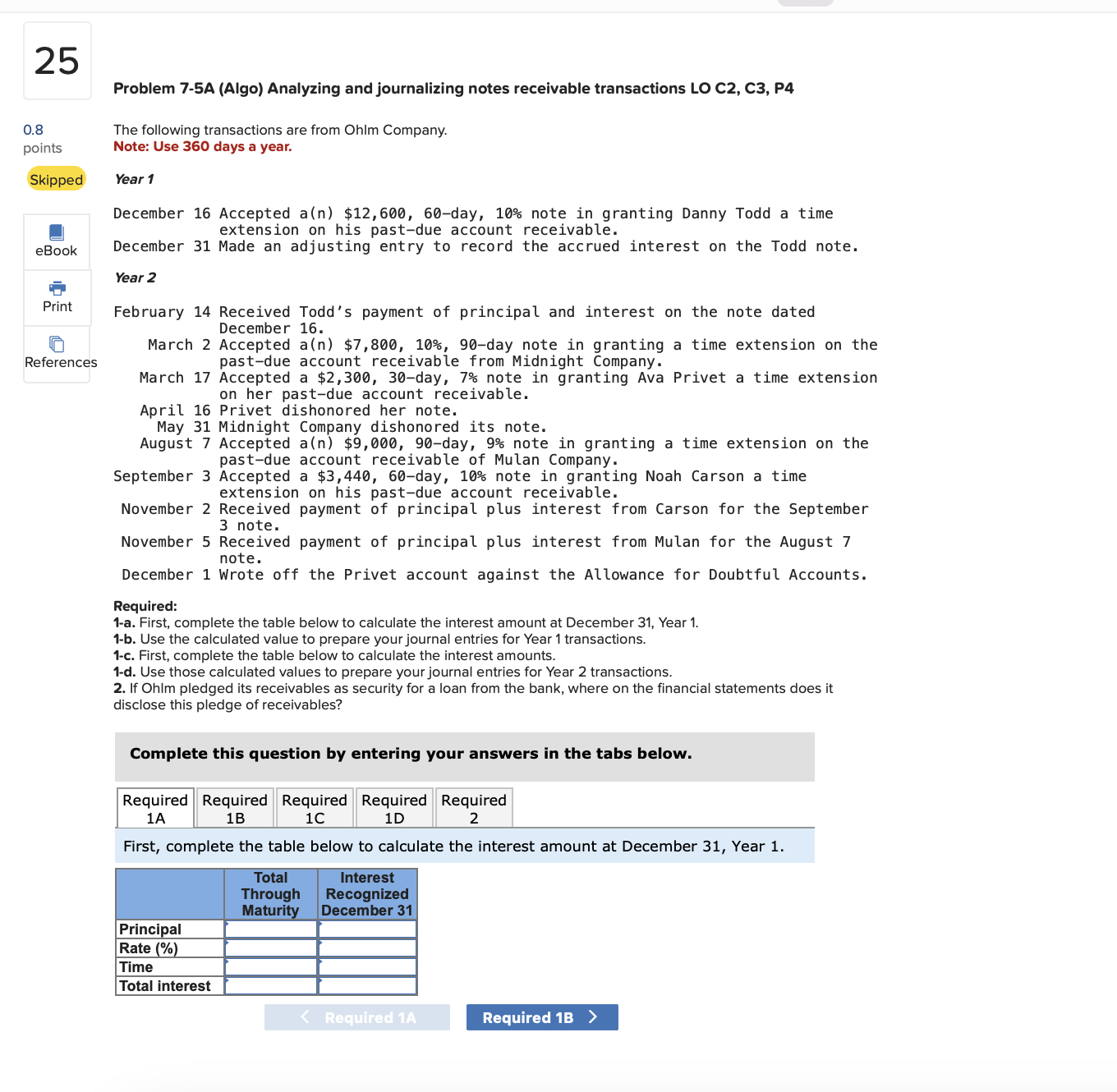 Solved Problem 7 5a Algo Analyzing And Journalizing Notes 