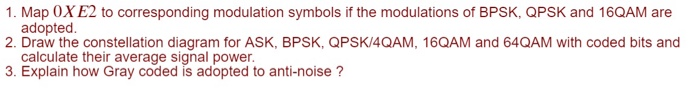 1. Map OXE2 to corresponding modulation symbols if | Chegg.com