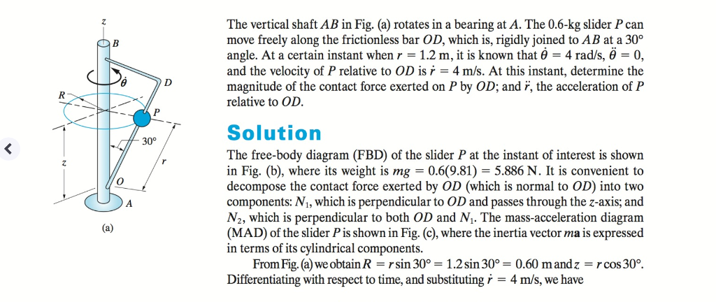 Solved The vertical shaft AB in Fig. (a) rotates in a | Chegg.com