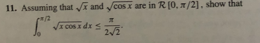 Solved 11. Assuming that Ix and cos x are in R [02/2], show | Chegg.com