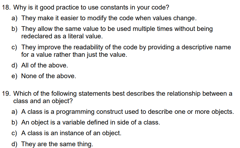 Solved 22. When the following code is executed, what, if | Chegg.com