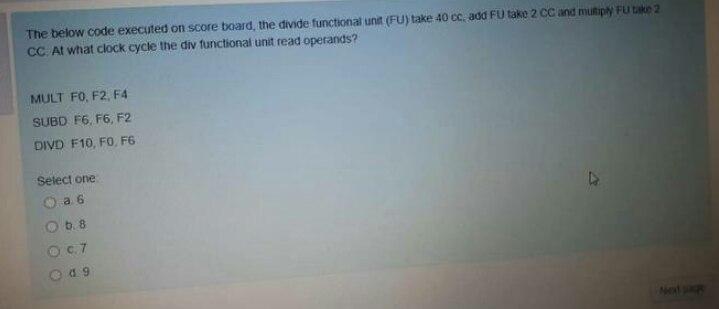 Solved The below code executed on score board, the divide | Chegg.com