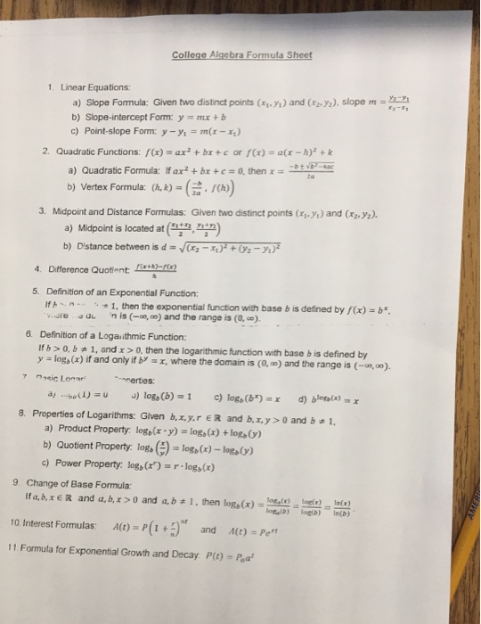 Differential Equations Cheat Sheet