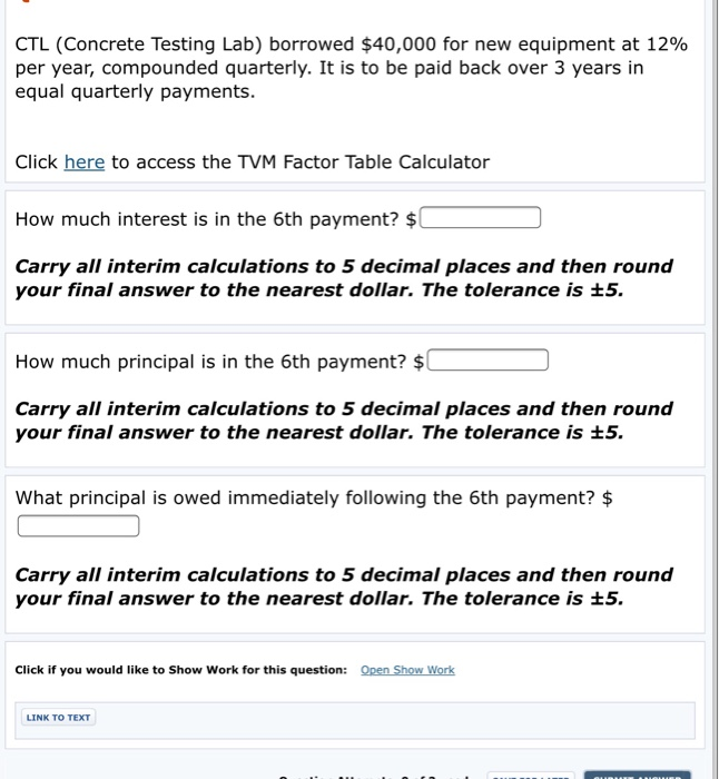 Solved CTL (Concrete Testing Lab) borrowed $40,000 for new | Chegg.com