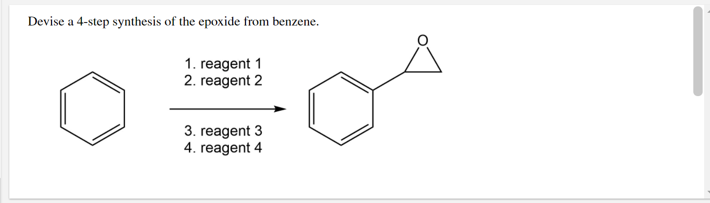 Solved Devise a 4-step synthesis of the epoxide from | Chegg.com