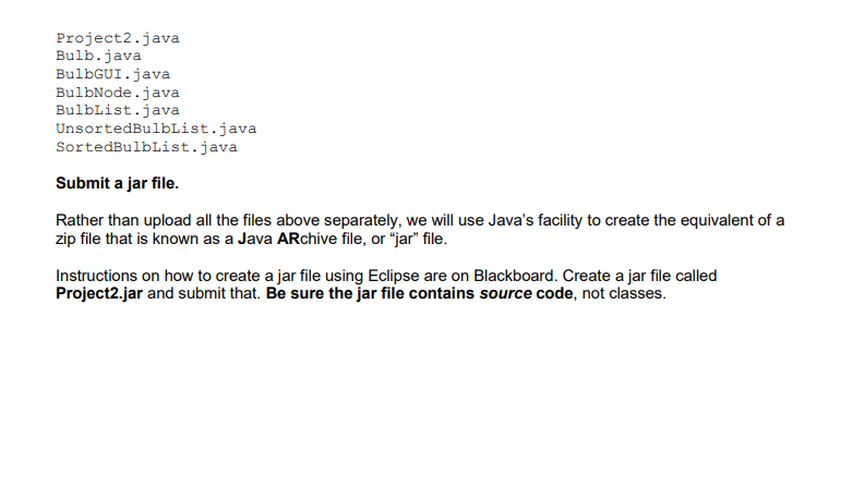 Solved Create a class to represent light bulbs Create a | Chegg.com