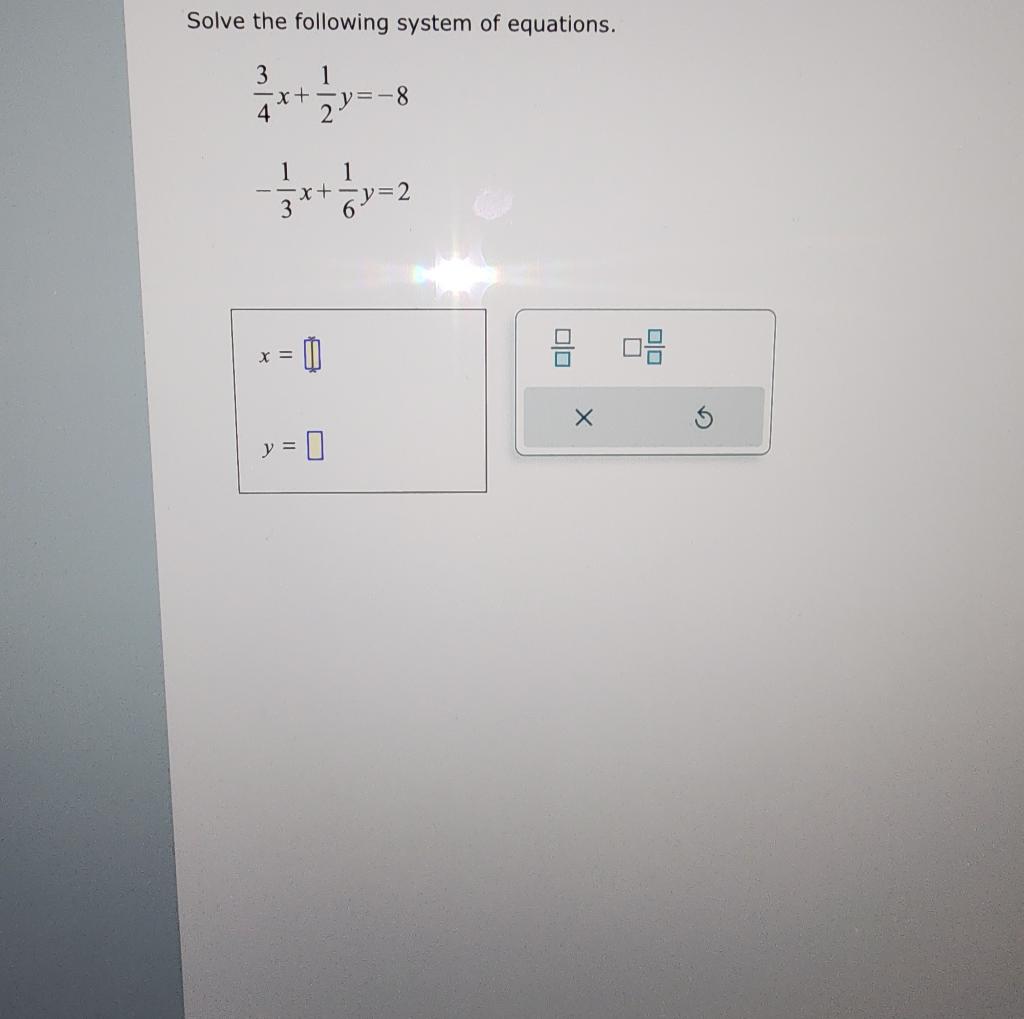 Solved Solve the following system of equations. | Chegg.com