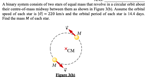Solved A binary system consists of two stars of equal mass | Chegg.com