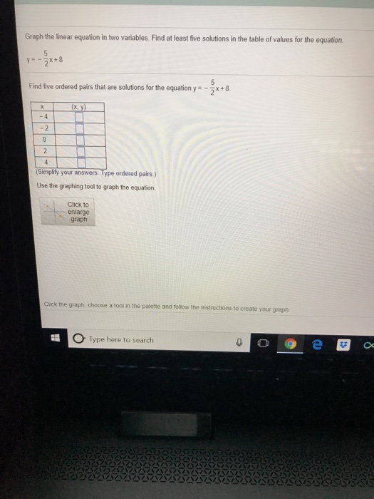 Solved Graph the linear equation in two variables. Find at | Chegg.com