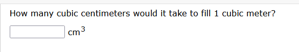 Solved How many cubic centimeters would it take to fill 1 | Chegg.com