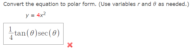 Solved Convert the equation to polar form. (Use variables r | Chegg.com
