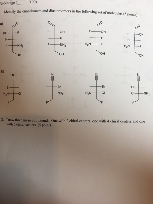 Solved Identify the enantiomers and diastereomers in the | Chegg.com