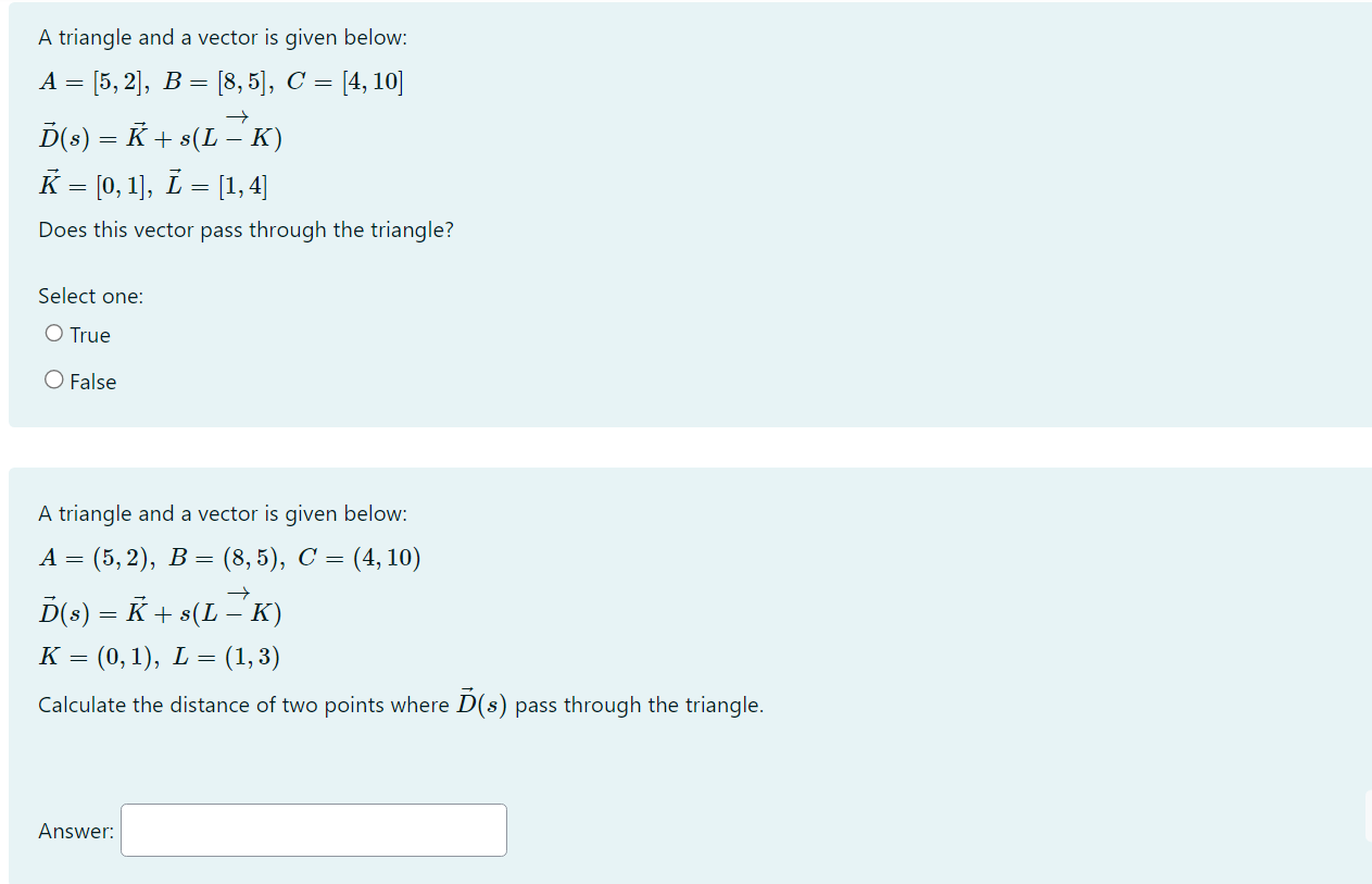 Solved A triangle and a vector is given below: | Chegg.com