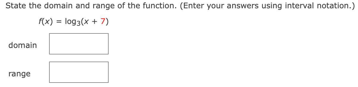 Solved State the domain and range of the function. (Enter | Chegg.com