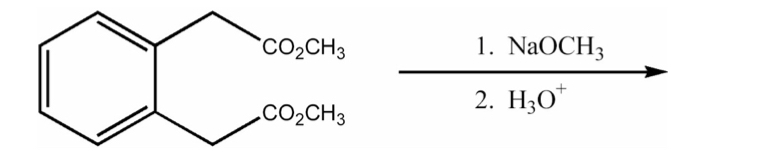 Solved CO2CH3 1. NaOCH3 2. Hz0* CO2CH3 | Chegg.com